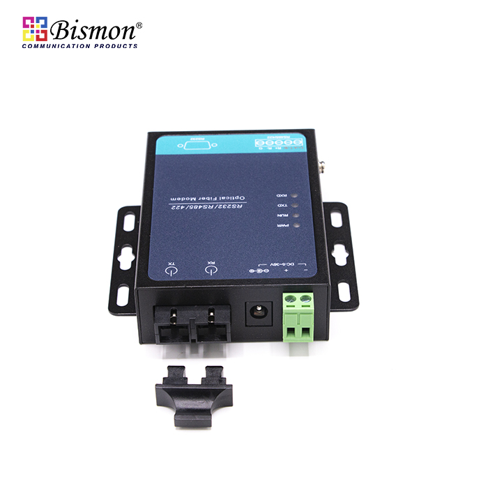 Industrial converter RS485 422 232 to fiber optic (Multi-mode, 2KM), SC Connector, Dual Core ...